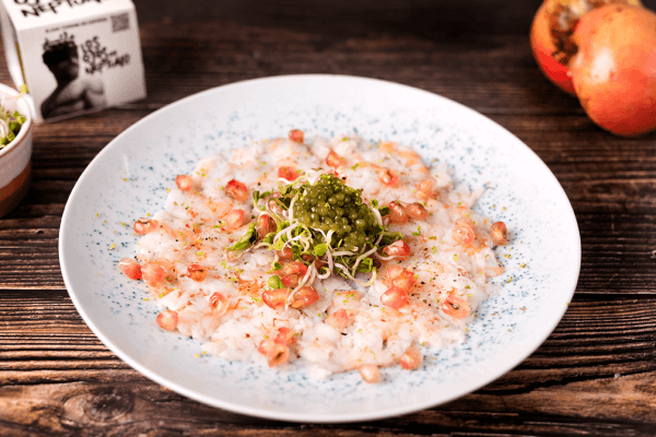 SHRIMP CARPACCIO WITH CODIUM SEAWEED SPHERES - Eurocaviar